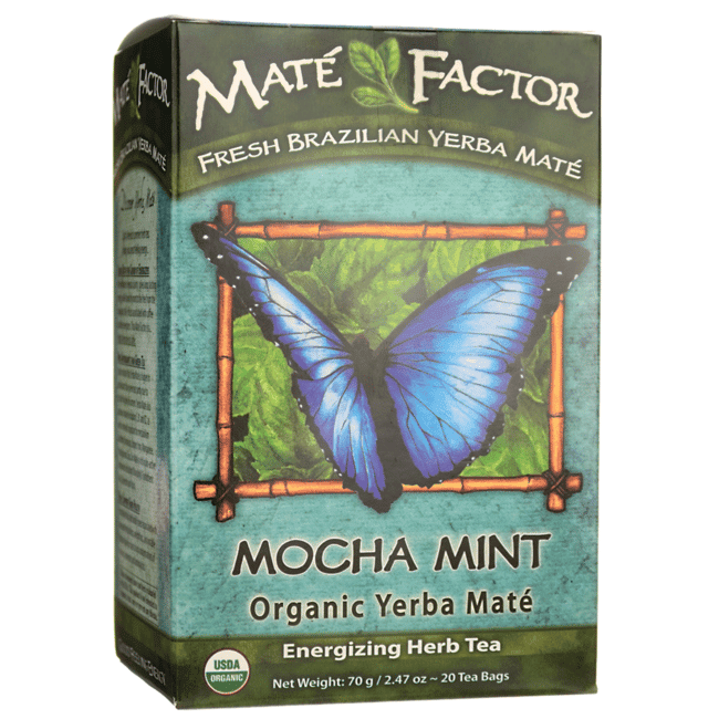 Mate Factor Organic Yerba Mate Mocha Mint 20 Bags - Energizing Herbal ...
