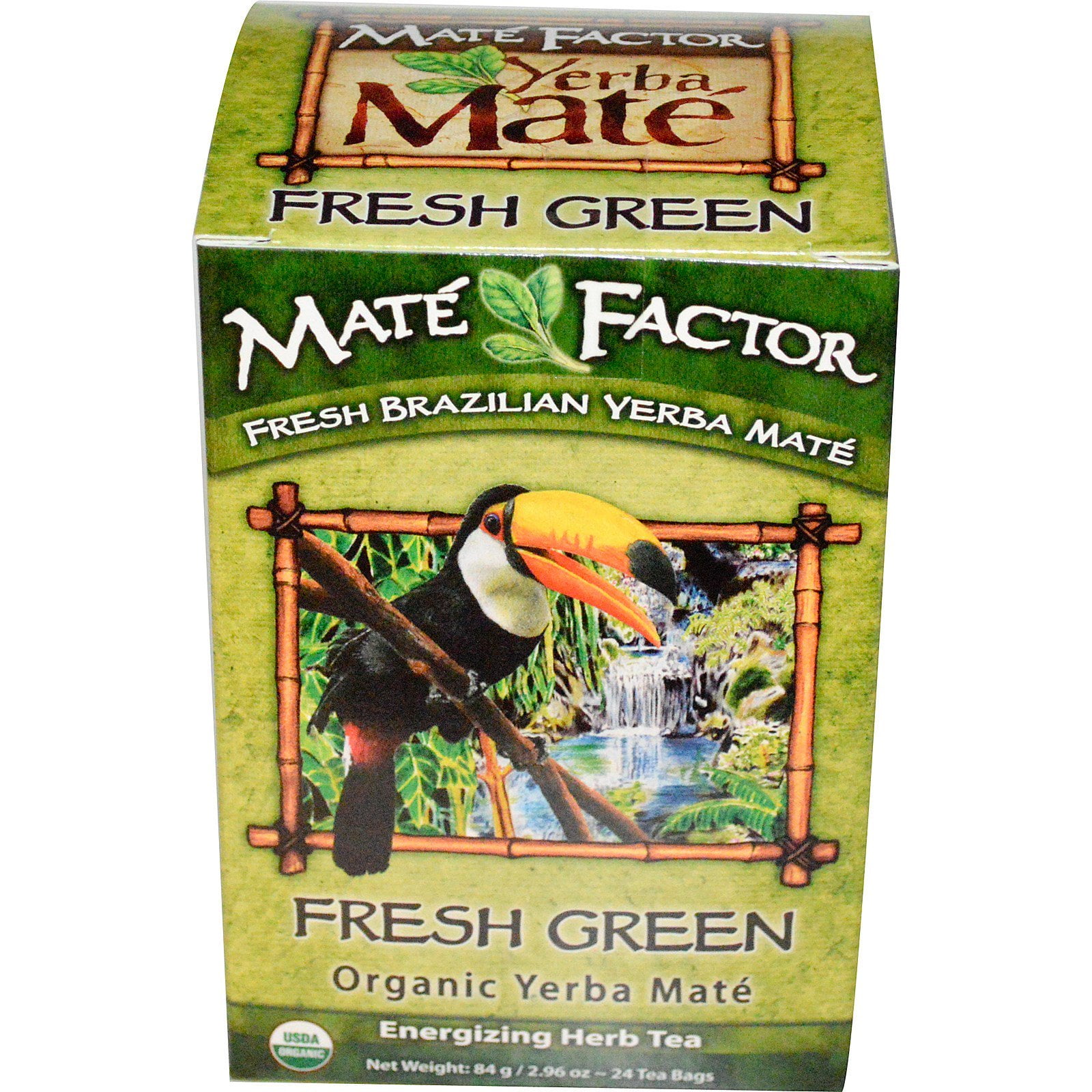Mate Factor, Organic Yerba Mate, Fresh Green, 24 Tea Bags, 2.96 oz(pack ...