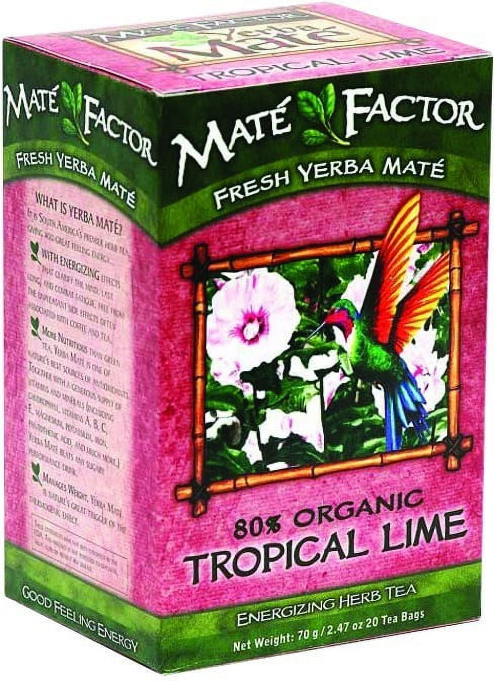 Mate Factor Tropical Lime Yerba Mate, 20 Ct - Walmart.com