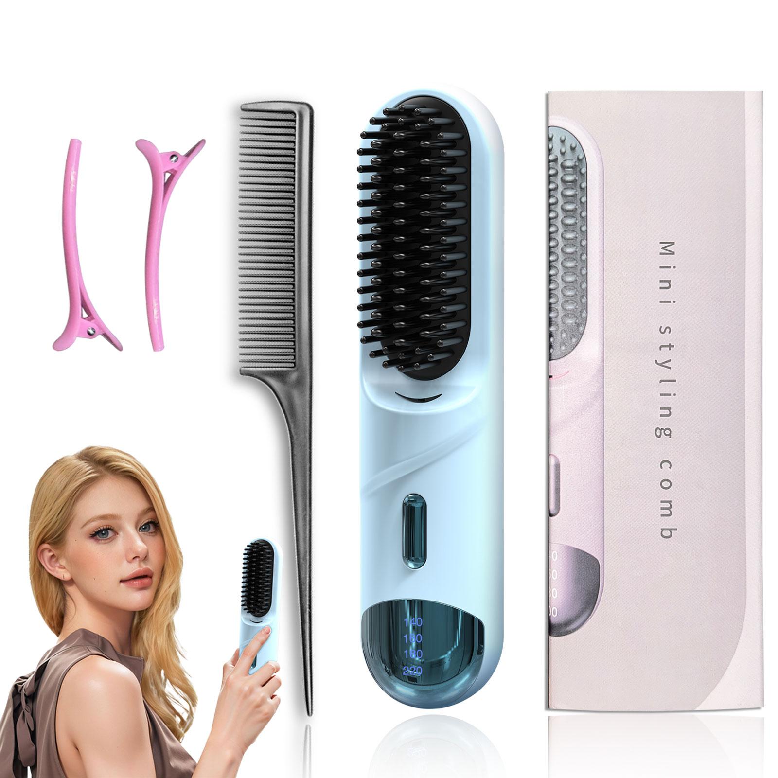 Mate-M1 Wireless Rechargeable Ionic Hair Straightening Comb with ...