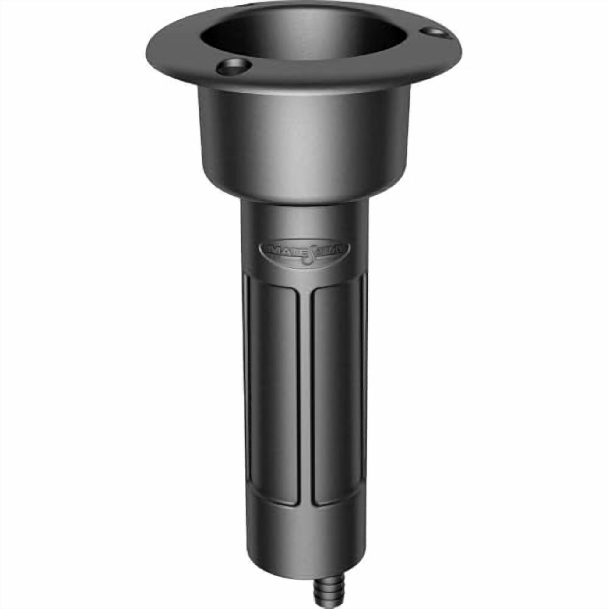 Mate Series Plastic 0° Rod & Cup Holder - Drain - Round Top - Black ...