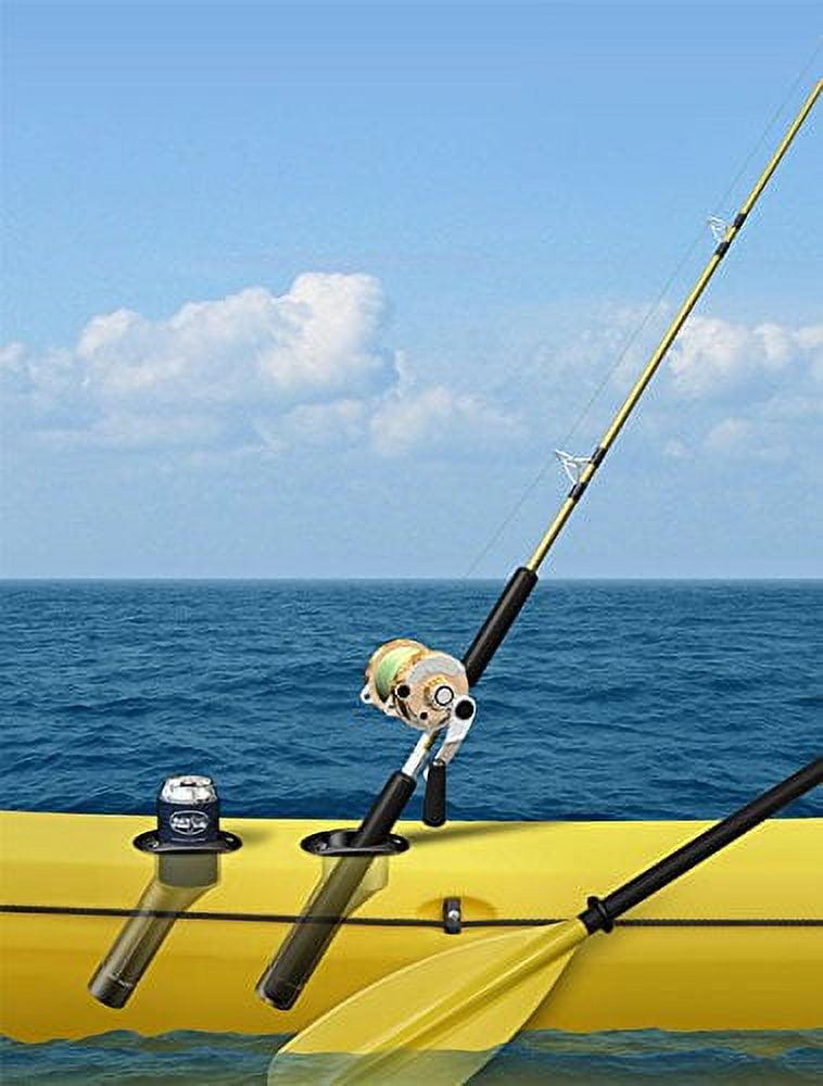 Mate Series Plastic 15° Rod & Cup Holder - Drain - Round Top - Black ...