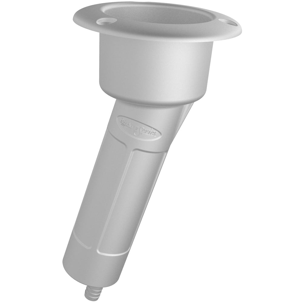 Mate Series Plastic 15 Rod Cup Holder - Drain - Round Top - White ...