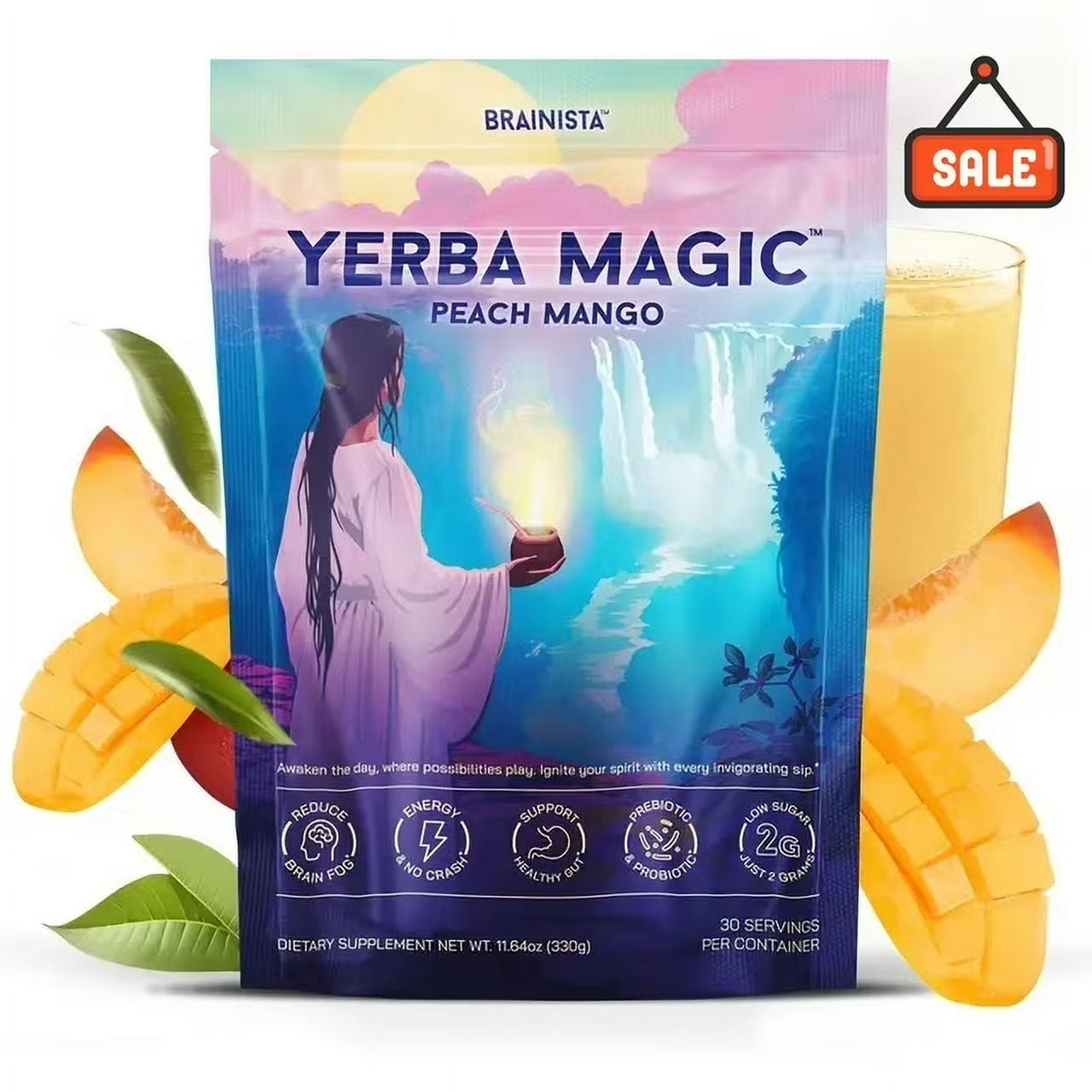 Mate Super YerbaMate | - Yerba Mate Instant Tea Powder | Peach Mango ...