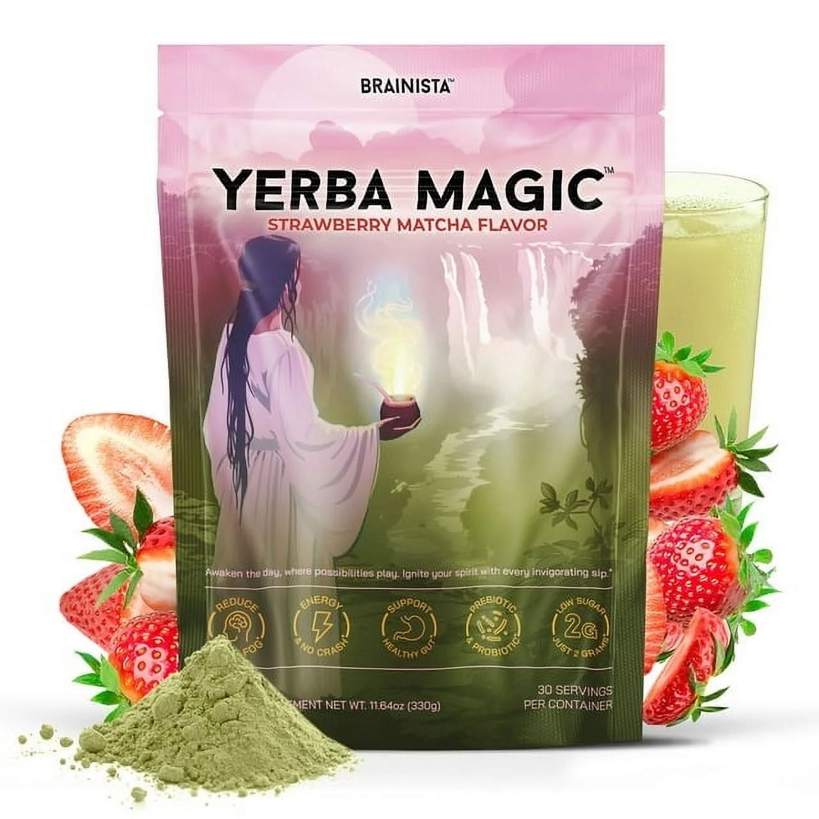 Mate Super YerbaMate | - Yerba Mate Instant Tea Powder | Strawberry ...