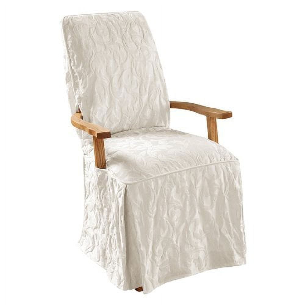 Matelass Damask Arm Long Dining Chair Slipcover - Walmart.com