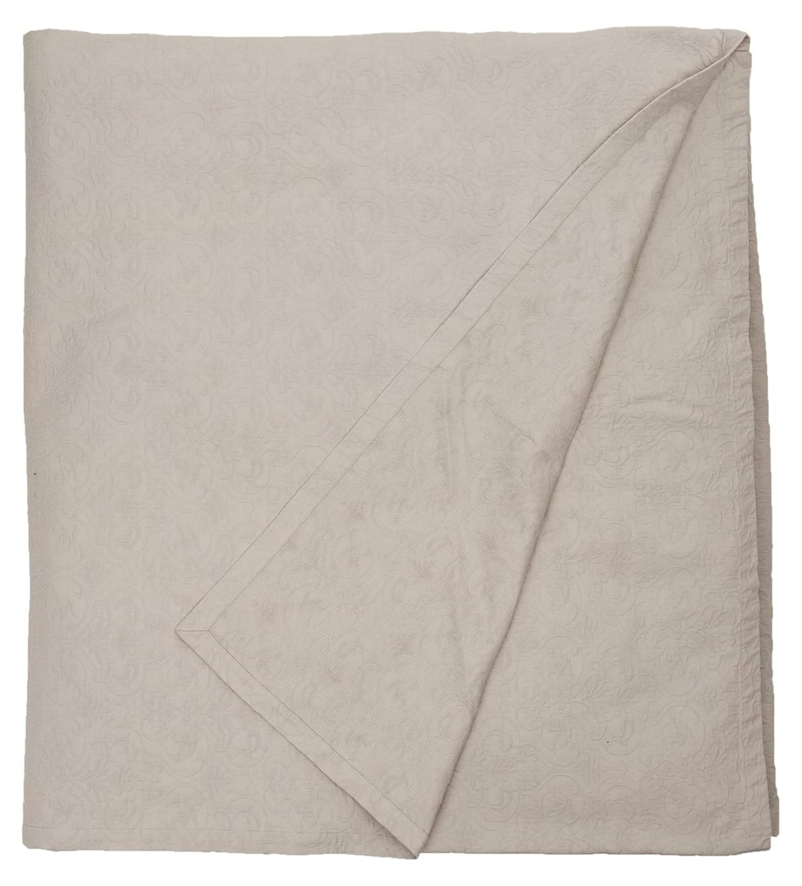 Matelasse Blanket Coverlet, Victorian Pattern, King, Light Grey ...