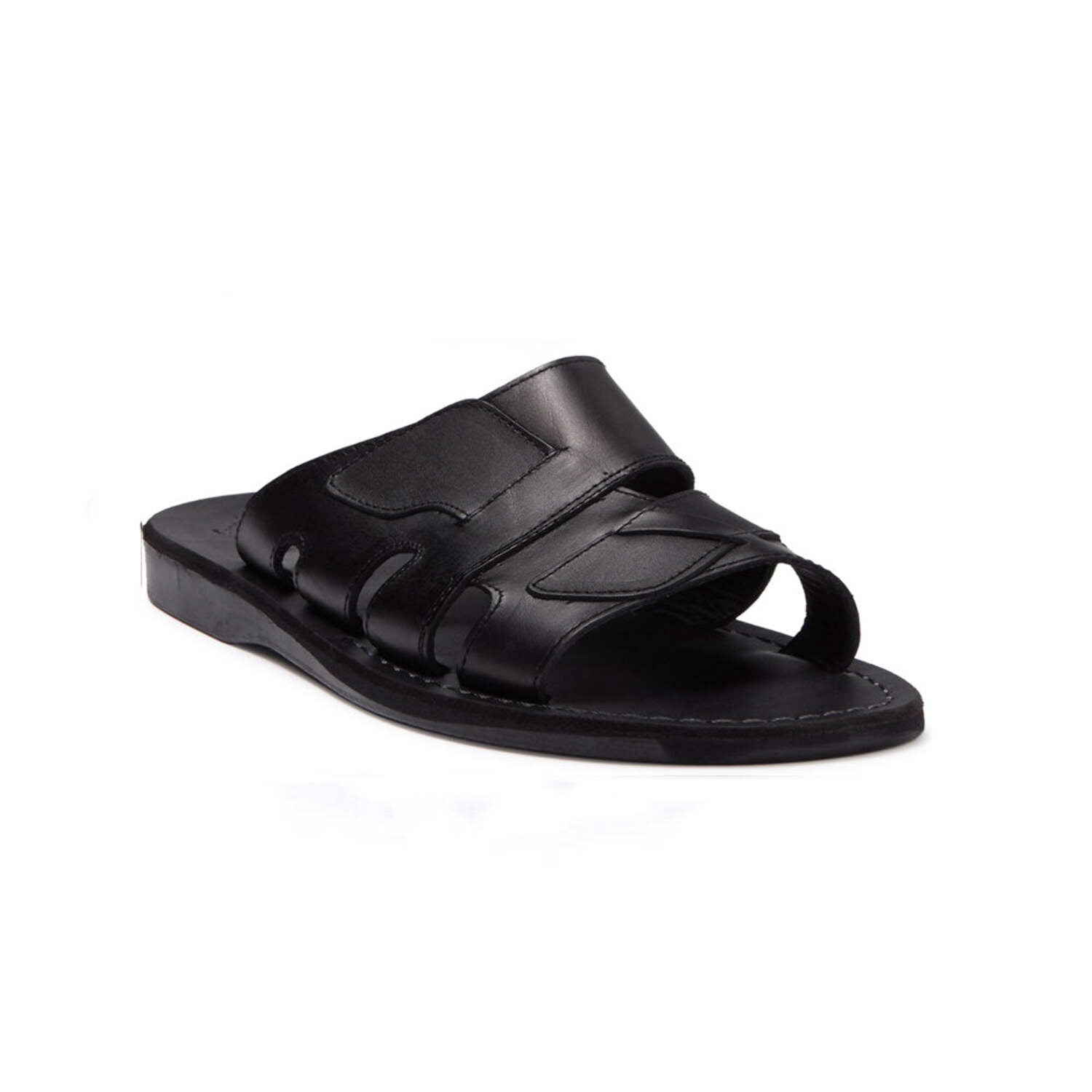 Mateo - Leather Open Toe Slide Sandal - Mens Sandals - Walmart.com