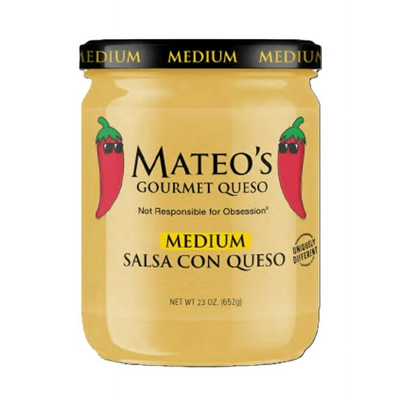 Mateo's Gourmet Salsa con Queso, Medium Heat, 15oz Glass Jar - Walmart.com