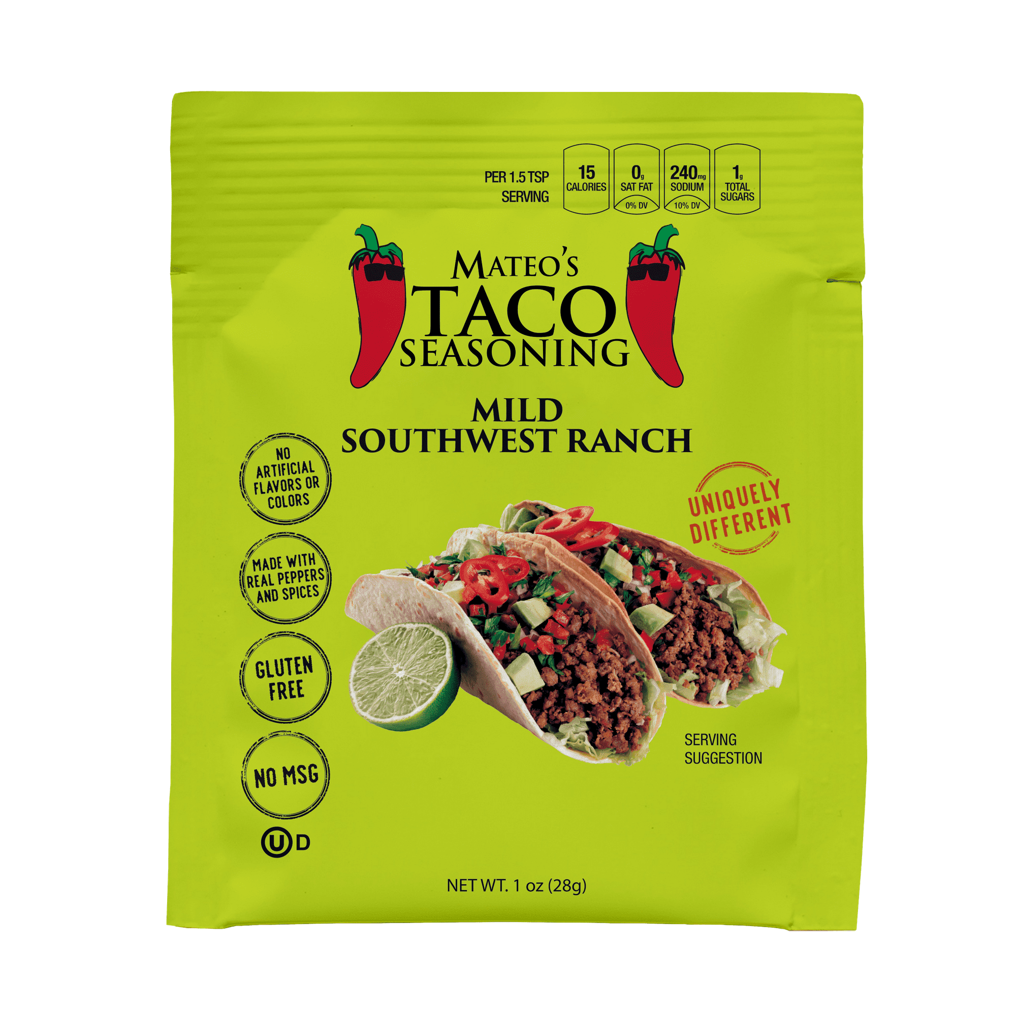 Mateo's Taco Seasoning Mild Southwestern Ranch (Pack of 20) - Walmart.com