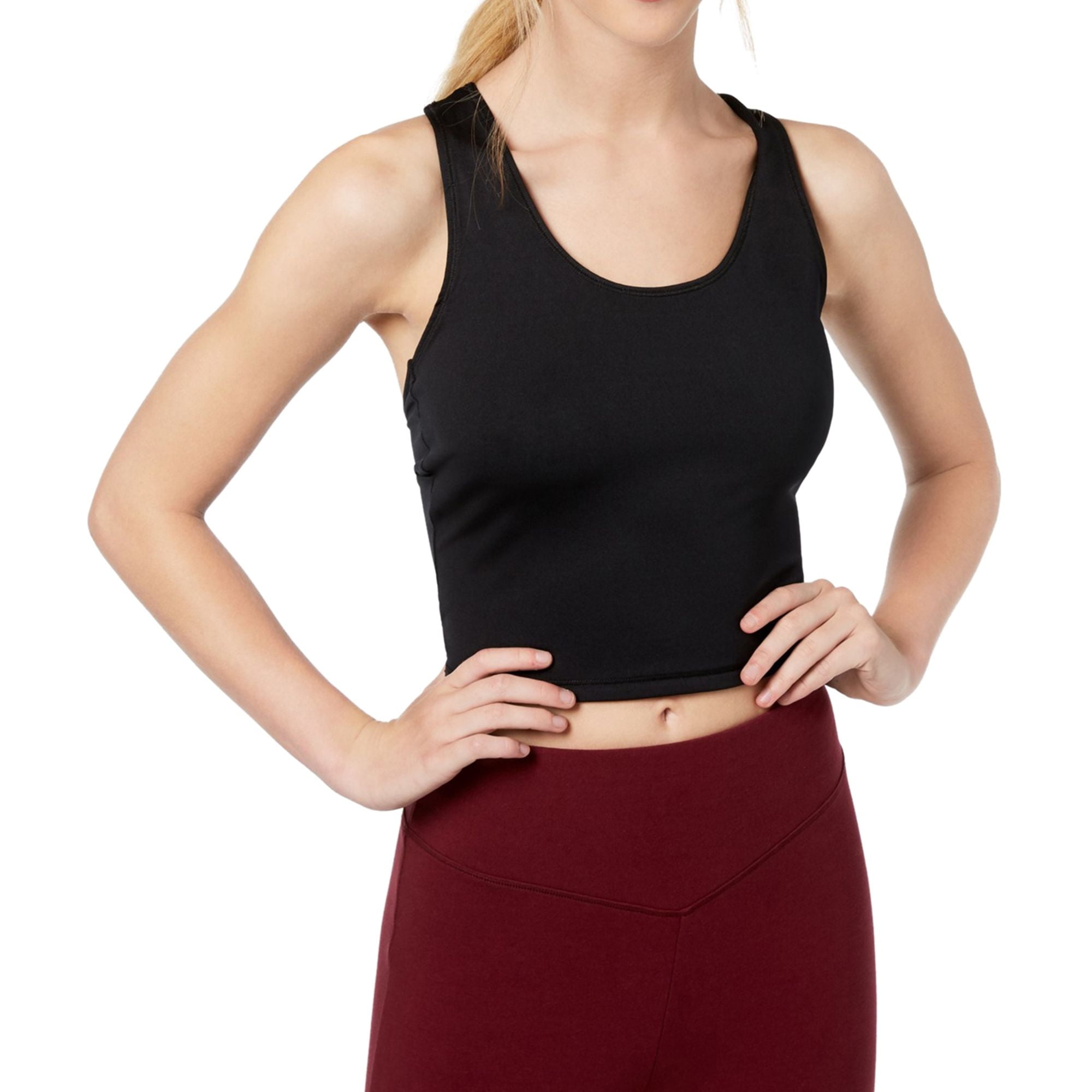 Material Girl Womens Twist Back Tank Top, Black, X-Small - Walmart.com