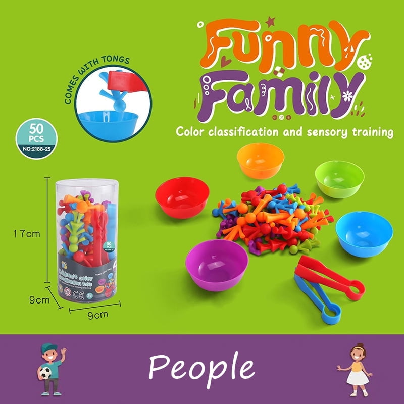 Material Rainbow Counting Bear Math Toys Animal Dinosaur Color Sorting ...
