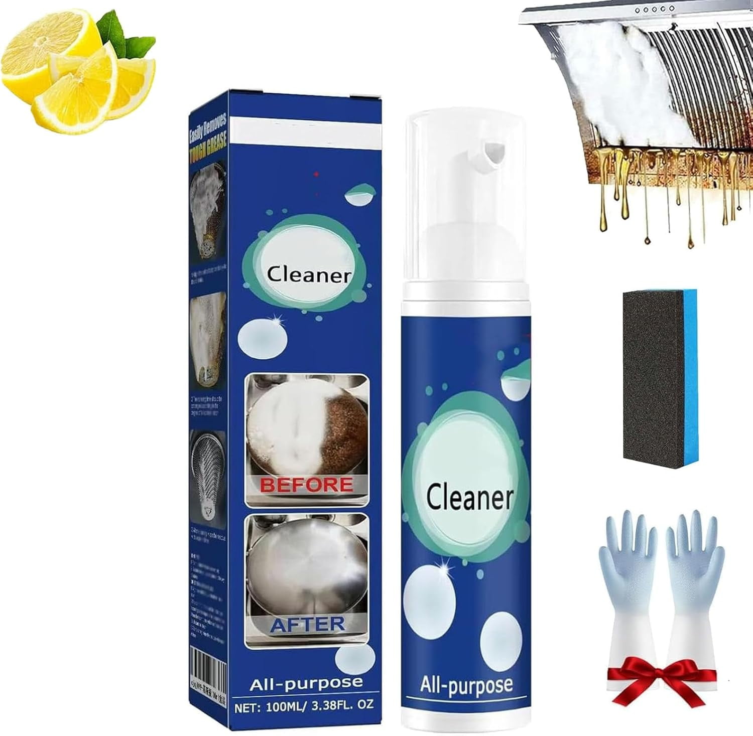 Materiatl Highly Effective Oil Breakdown Foaming Spray, Bubble Cleaner ...