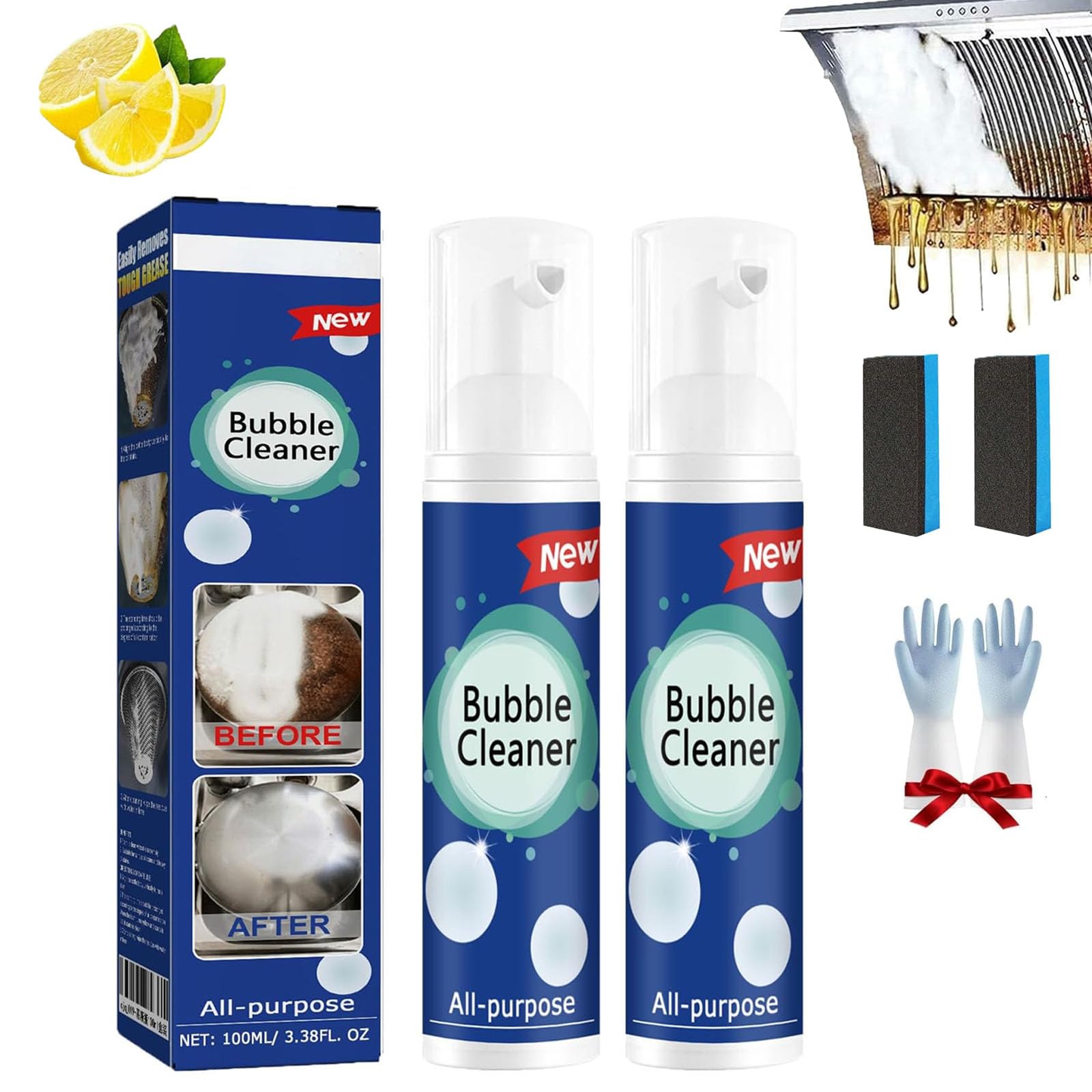 Materiatl Highly Effective Oil Breakdown Foaming Spray, Bubble Cleaner ...
