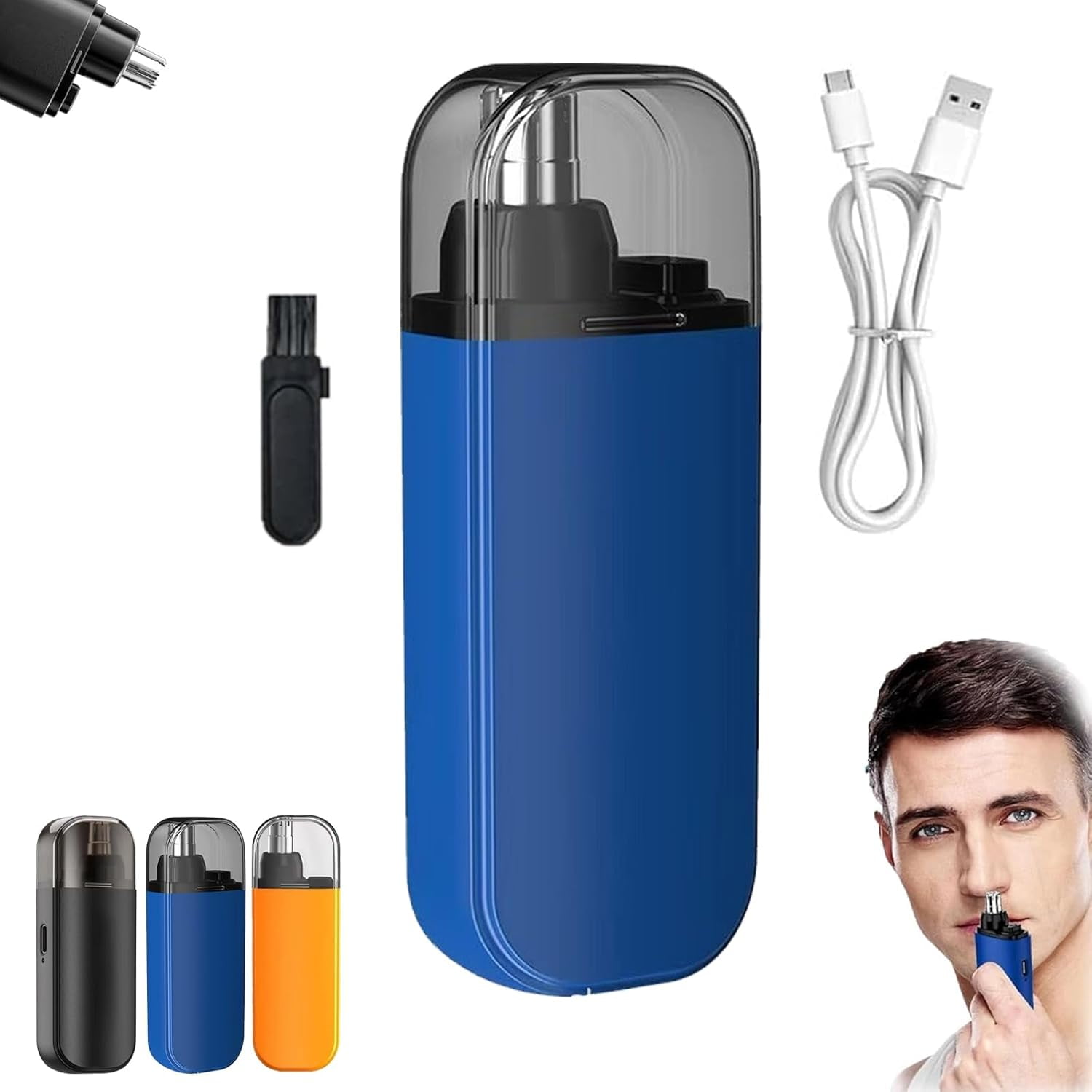 Materiatl Portable Nose Hair Trimmer, Rufenpurify Portable Nose Hair ...