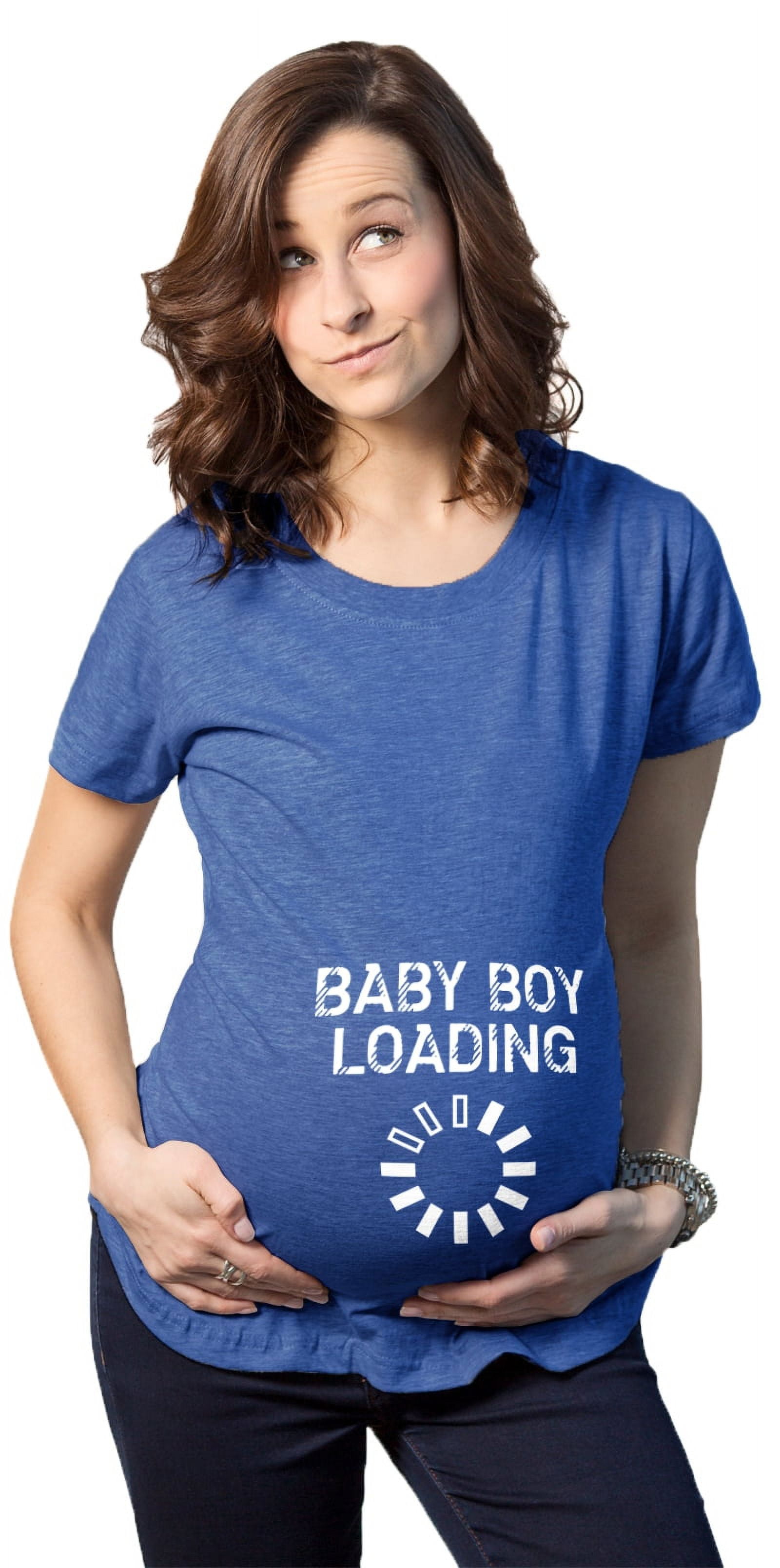 Maternity Baby Boy Loading Funny Nerdy Pregnancy Announcement T shirt ...