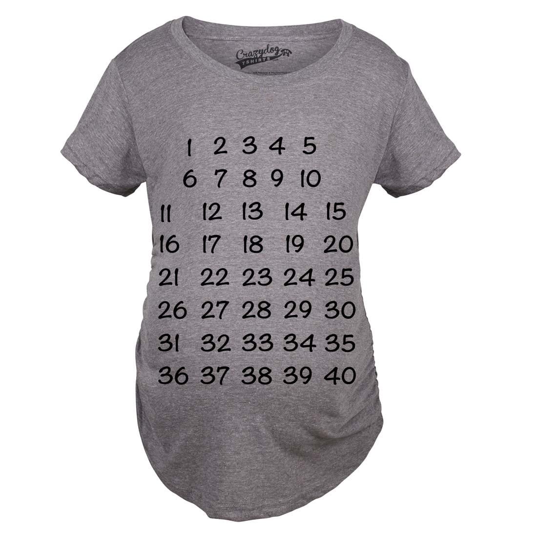 Maternity Calendar Countdown Pregnancy Tee Mark Off Baby Announcement T ...