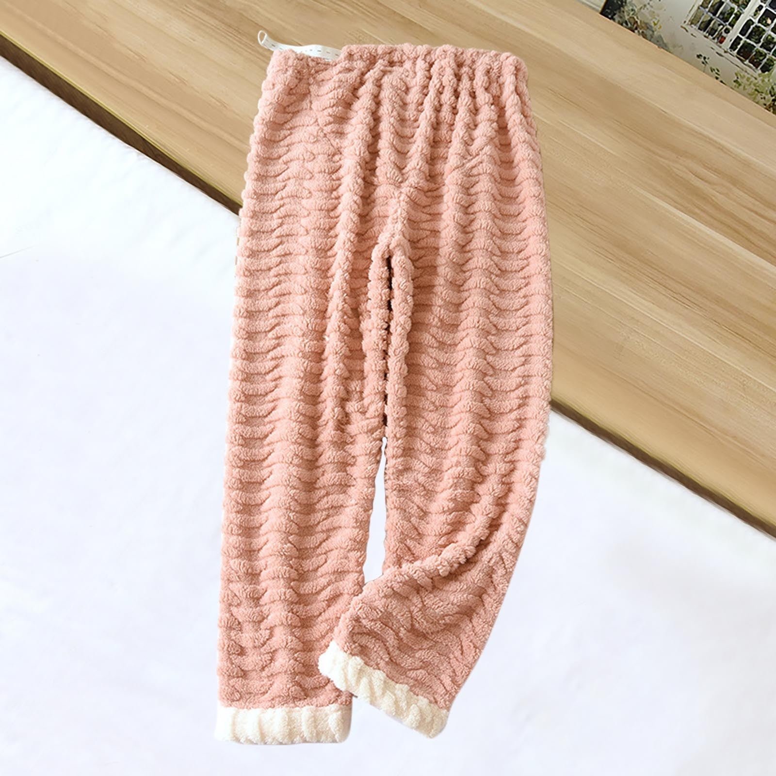purcolt Women's Maternity Pajama Pants Over Bump Soft Warm Plush Sleep ...