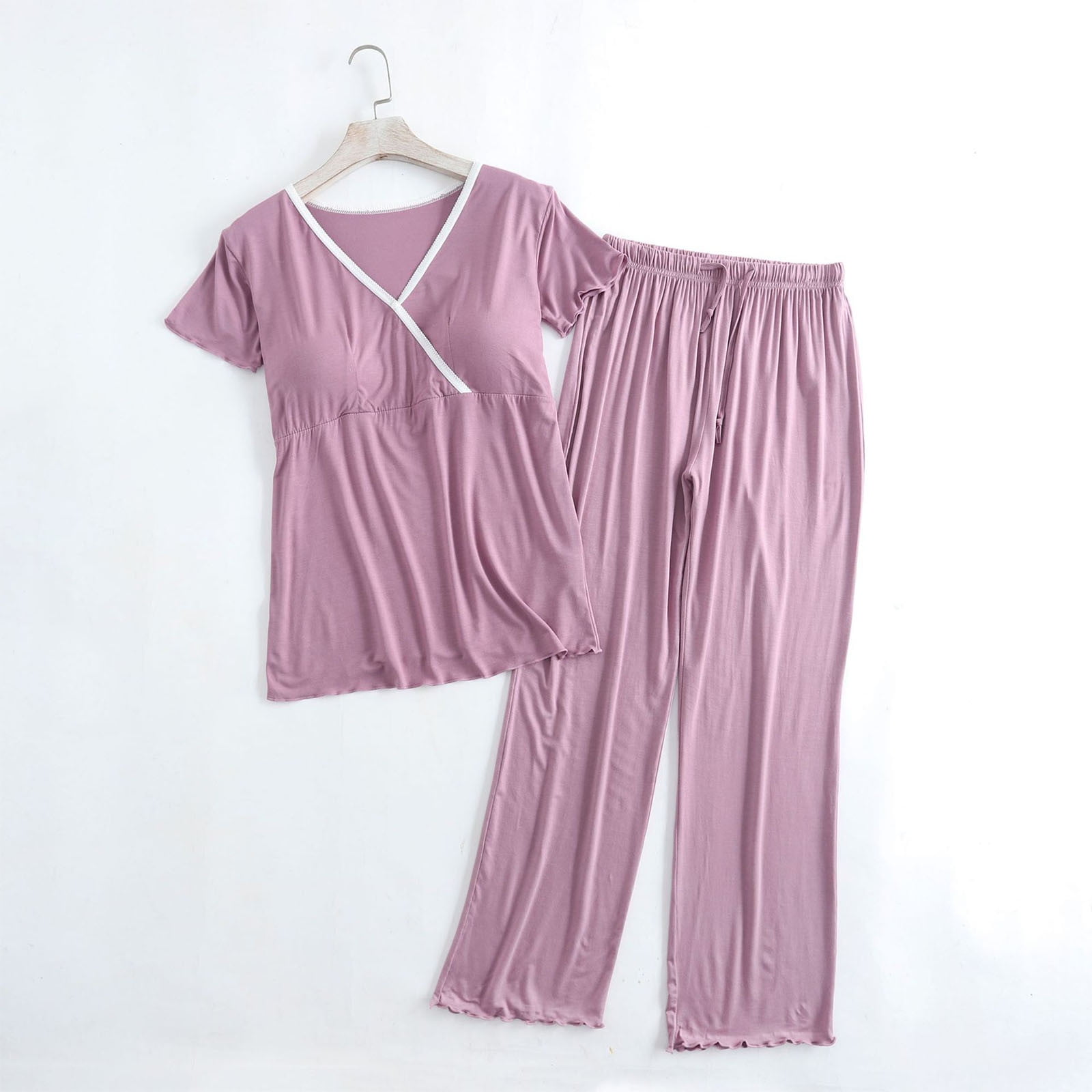 purcolt Women's Maternity Pajama Set Nursing Pjs Postpartum ...