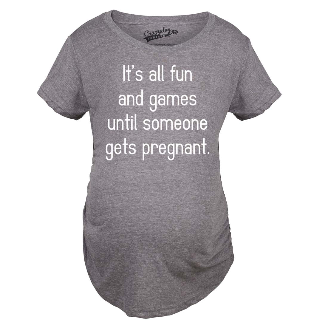 Maternity Fun and Games Pregnancy T Shirt Cute Novelty Tee - Walmart.com