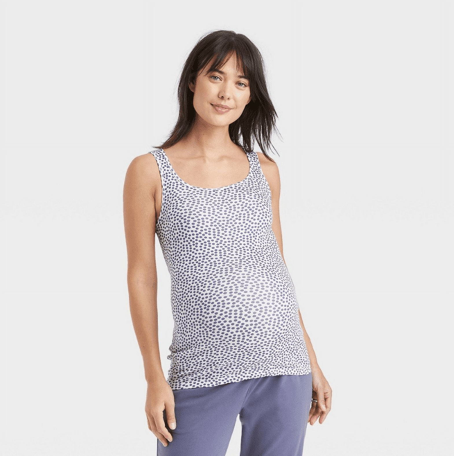 Maternity Tank Top - Isabel Maternity by Ingrid & Isabel White Polka ...