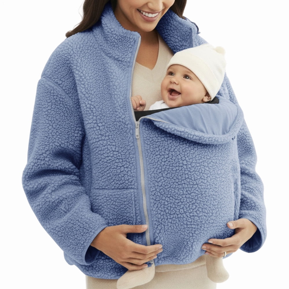 Maternity Winter Coat | 2-In-1 Zip-Up | Fall Winter Fleece Sweatshirt ...
