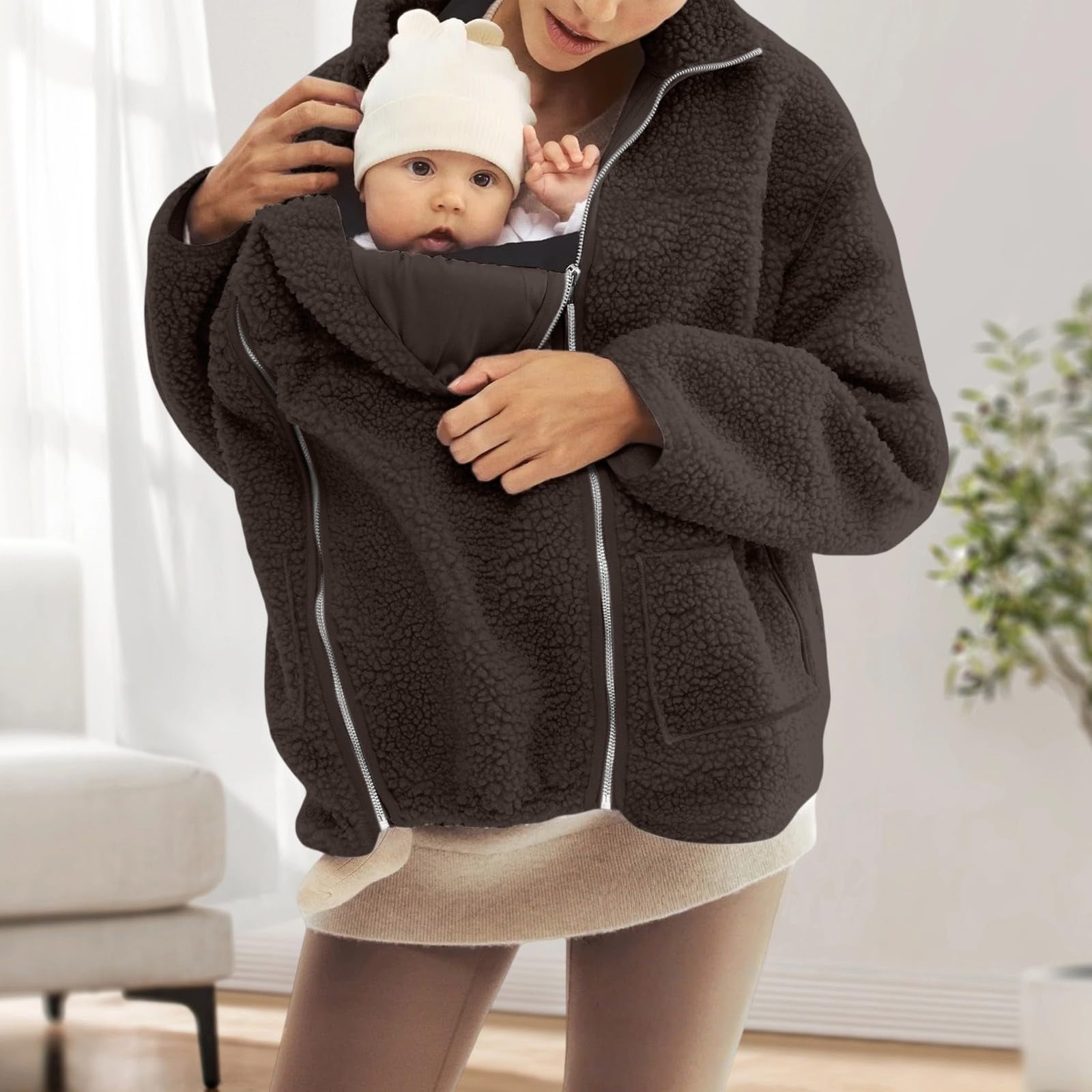 Maternity Winter Coat Winter Maternity Clothes Baby Wearing Jacket ...