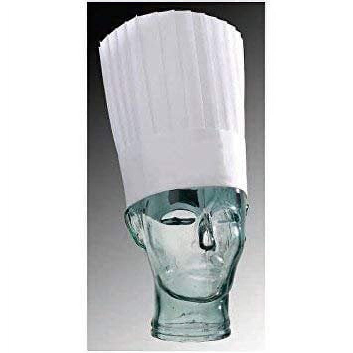 Matfer Bourgeat Disposable Toques Chefs Hats, 30 Pleats, 8 3/4", Pack ...