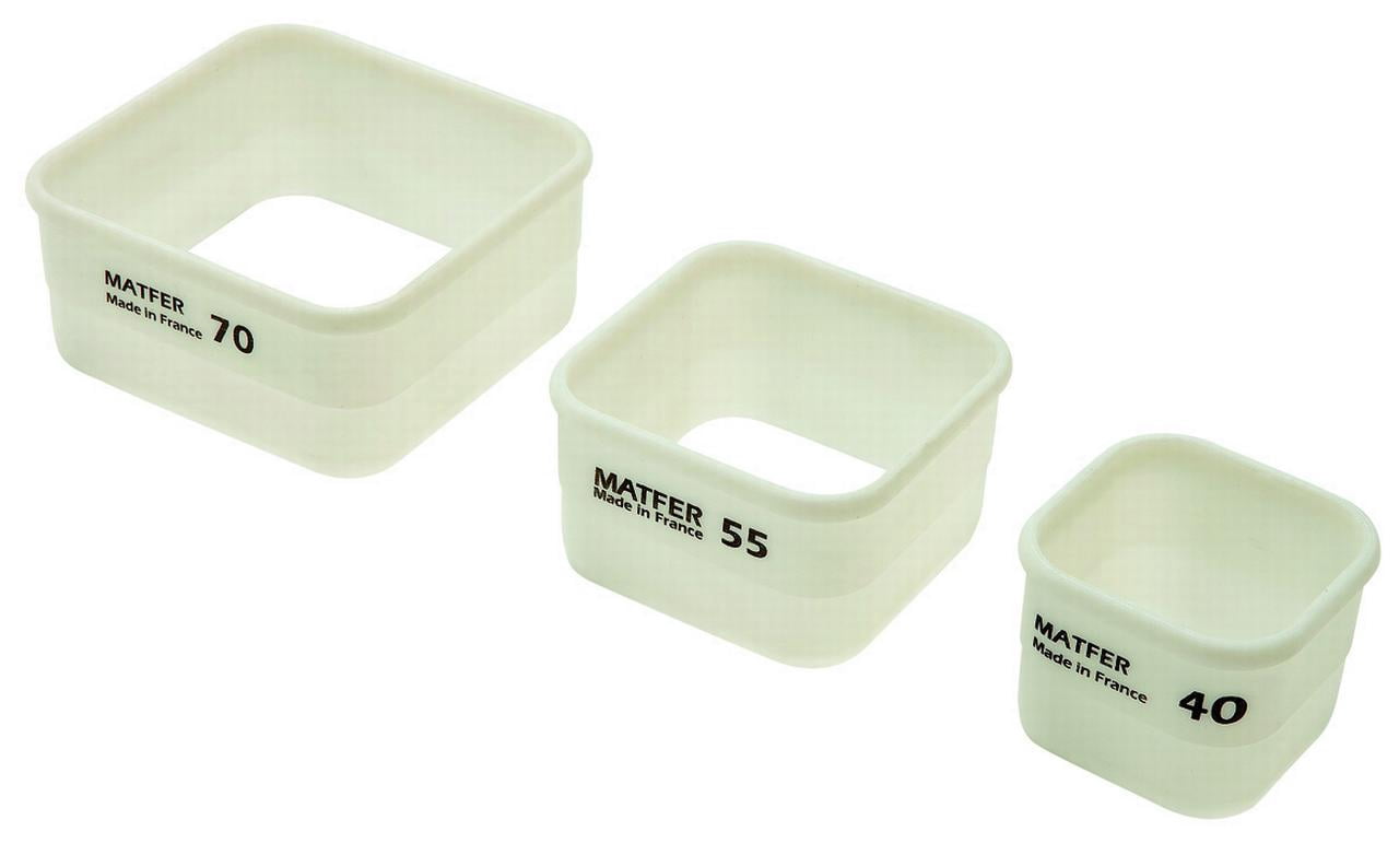 Matfer Bourgeat Exoglass® Square Pastry Cutter, Plain, 1 1/2