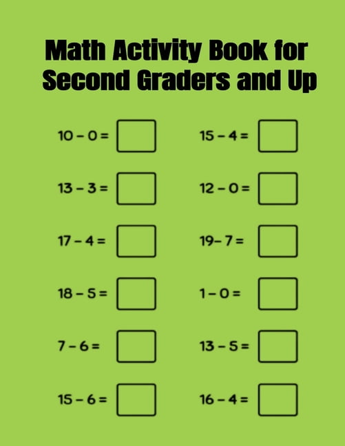 Math Activity Book for Second Graders and Up, (Paperback) - Walmart.com