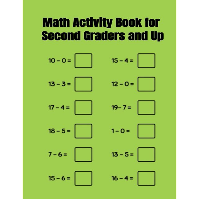 Math Activity Book for Second Graders and Up, (Paperback) - Walmart.com