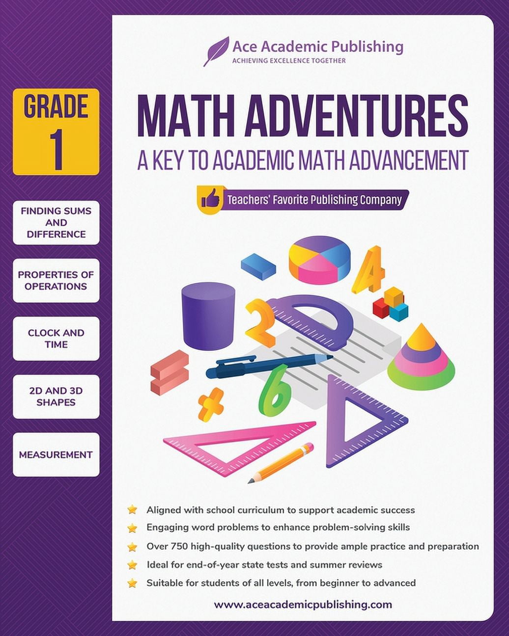 Math Adventures - Grade 1: A Key to Academic Math Advancement ...