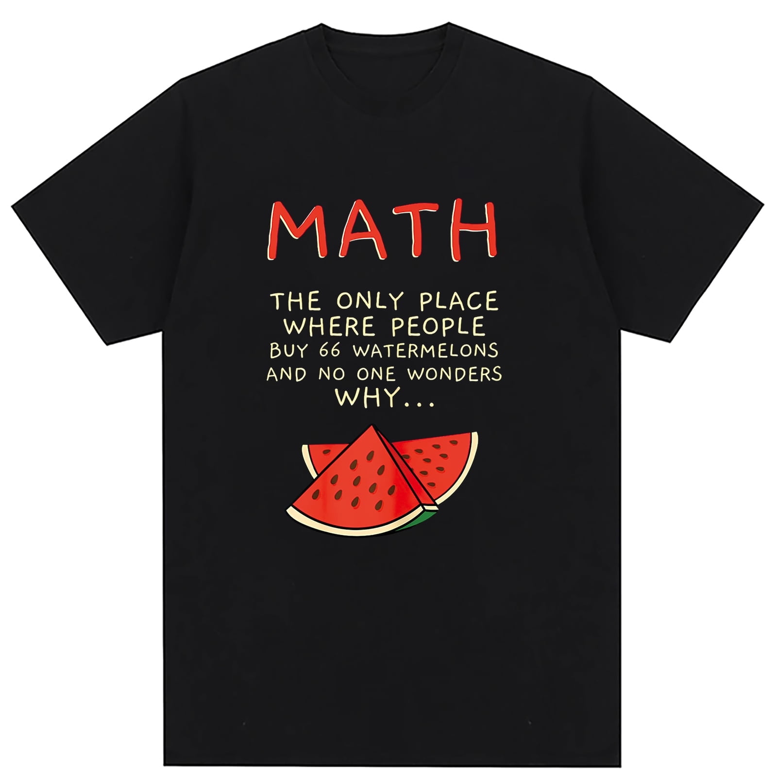 Math And Watermelons Mathematics Calculation Numbers Short Sleeve T ...