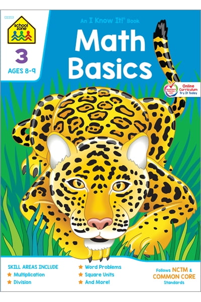 School Zone Math Basics Workbook - Grade 3 - Walmart.com