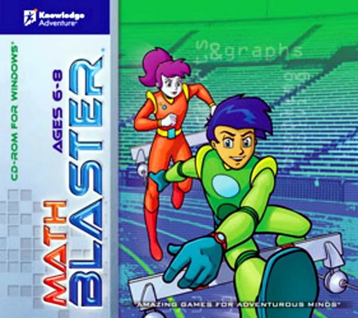 Knowledge Adventure: Math Blaster Ages 6 - 8 (PC DIsc) 1 User - Walmart.com
