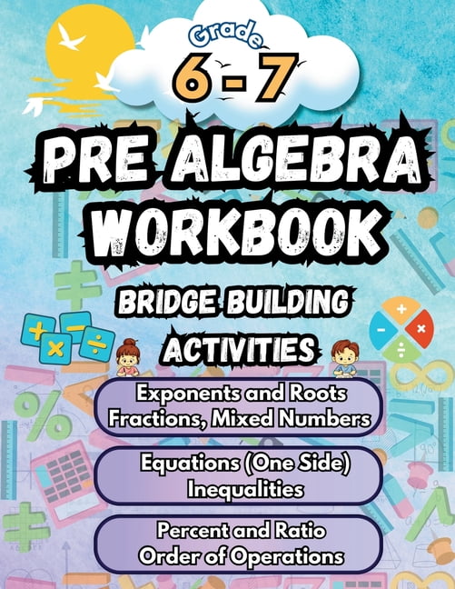 Math Bridge Building Activities Summer Math Pre Algebra Workbook Grade ...