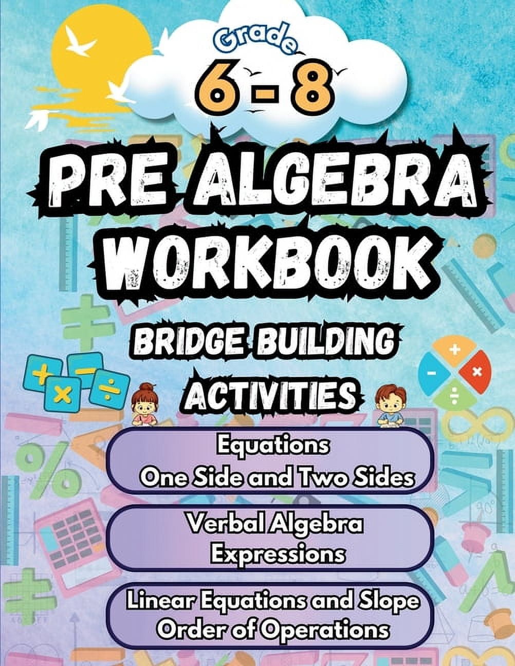 Math Bridge Building Activities Summer Math Pre Algebra Workbook Grade ...