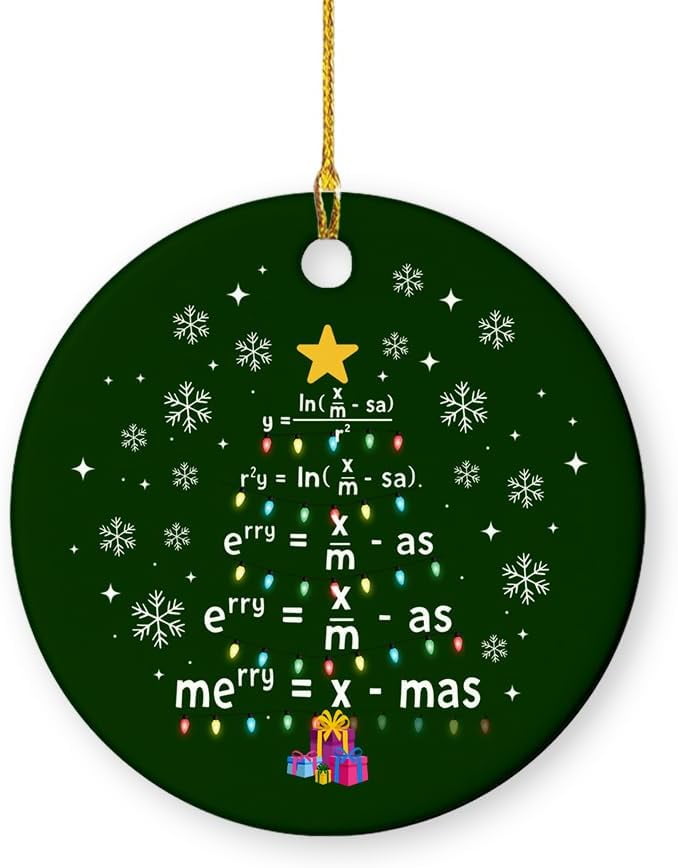 Math Christmas Ornament 2025 Mathematics for Math Lovers Thank You ...