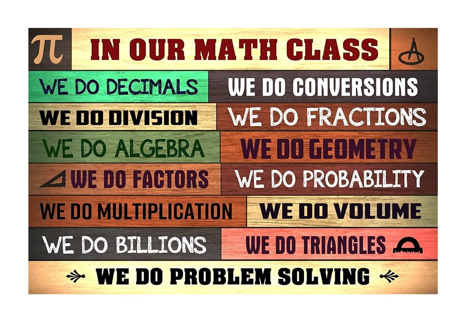In our Math Class Teacher Posters For Classroom Math Posters For Middle ...