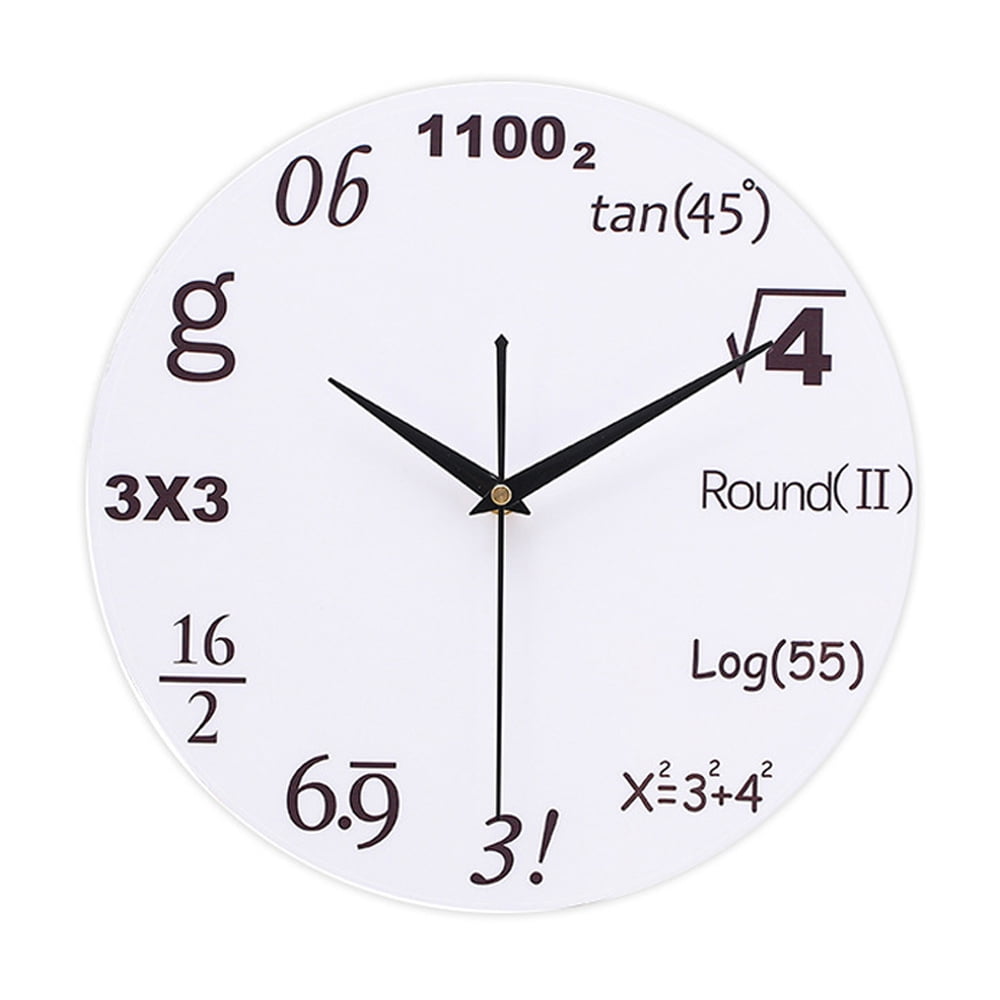 Math Clock, Unique Wall Clock Modern Design Novelty Maths Equation ...