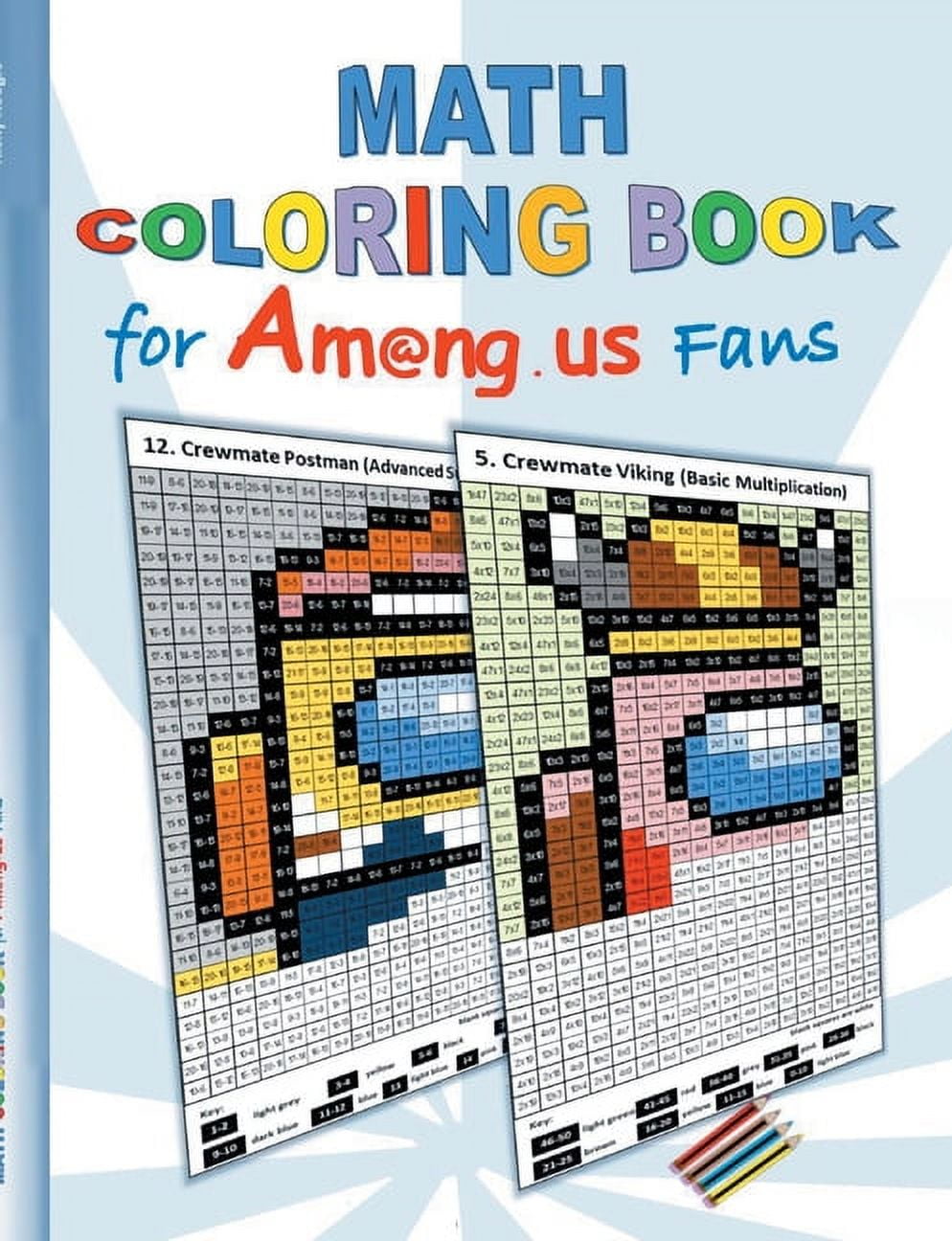 Math Coloring Book for Am@ng.us Fans : drawing, multiplication tables ...