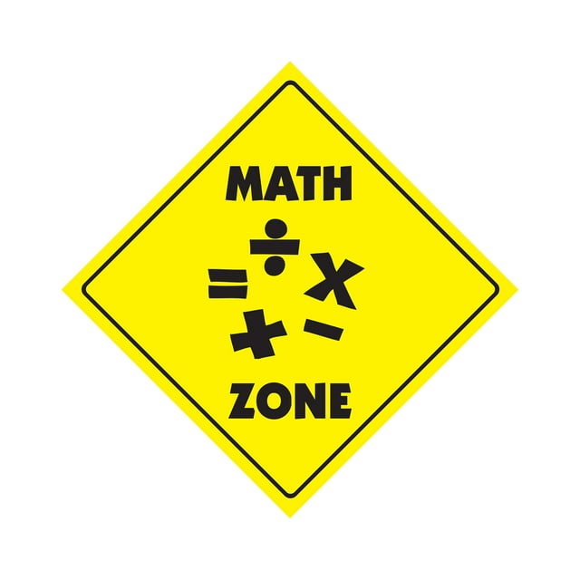Math Crossing Sign Zone Xing | Indoor/Outdoor | 20" Tall mathematics ...