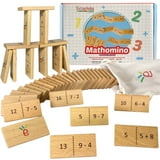 Math Domino Game for 1st & 2nd Grade | Wooden Algebra Dominoes Plus ...