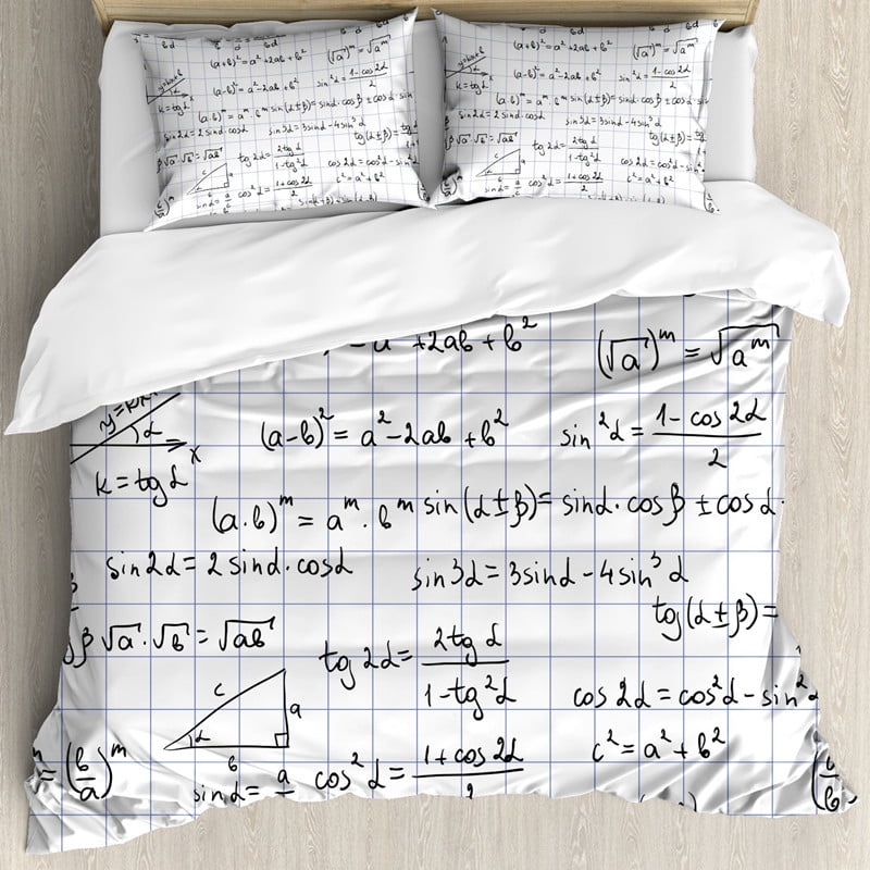 Math Duvet Cover Math Equation Bedding Set Double Microfiber Science ...