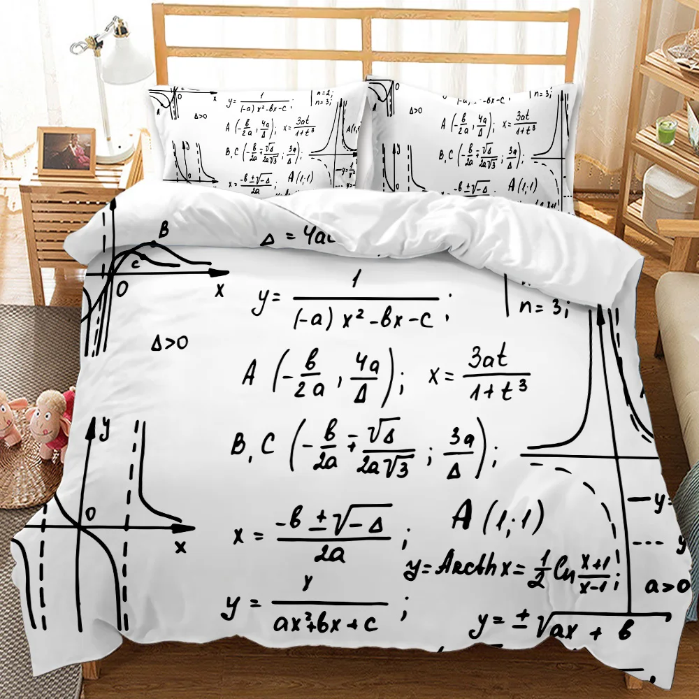 Math Duvet Cover Set Size Mathematics Formula Print Bedding Set for ...