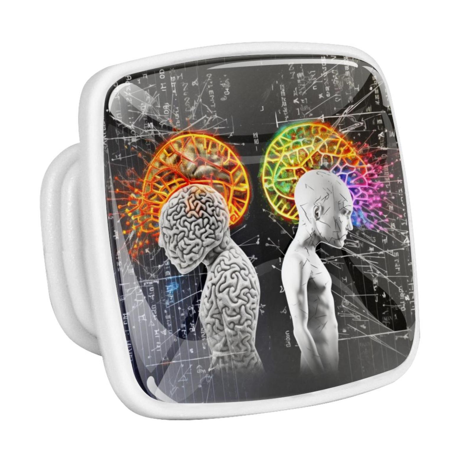 Math Engineering Brain Fluorescent Drawer Pulls with Screws Square 4 ...