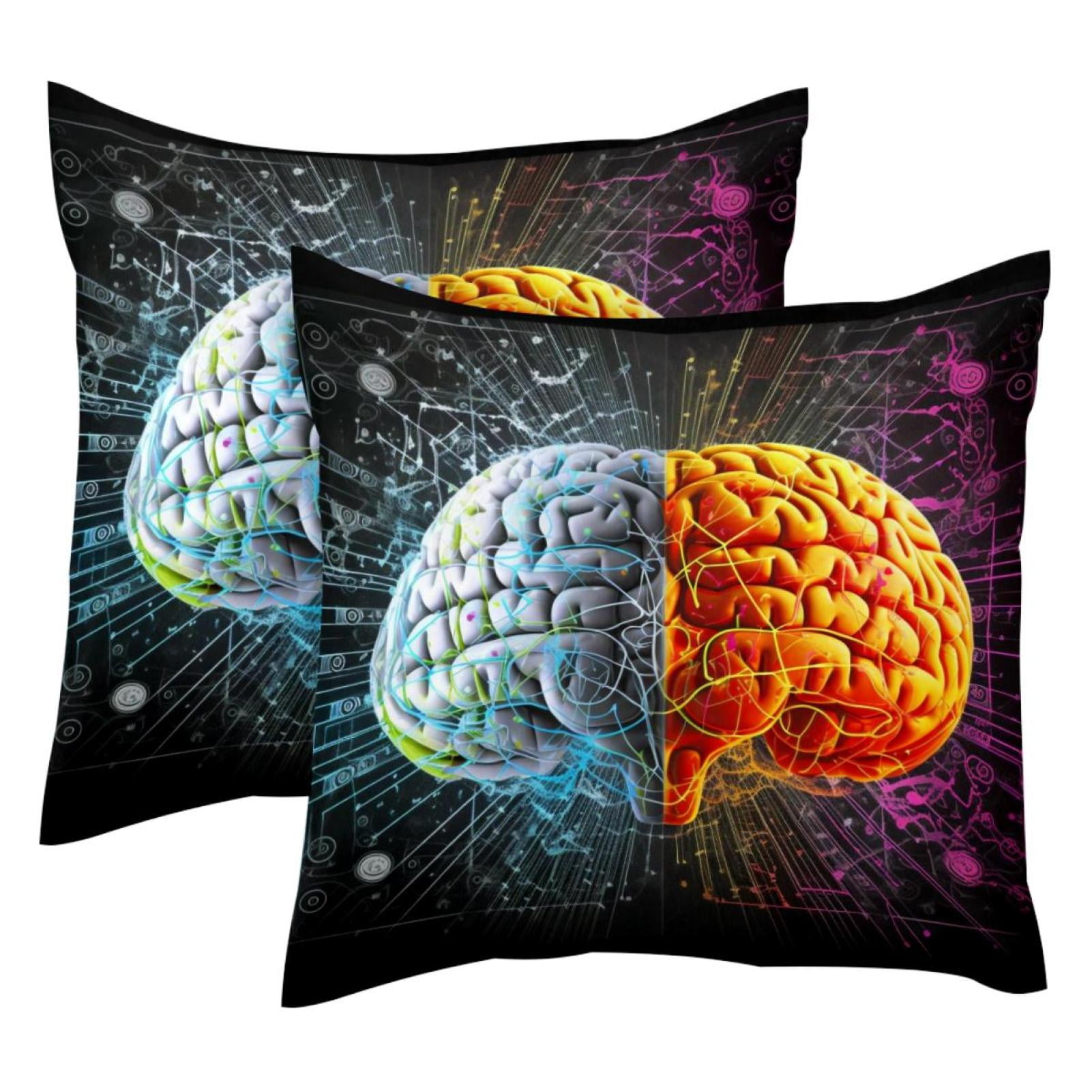 Math Engineering Brain Luxurious Velvet Throw Pillow Inserts 2PCS Chair ...