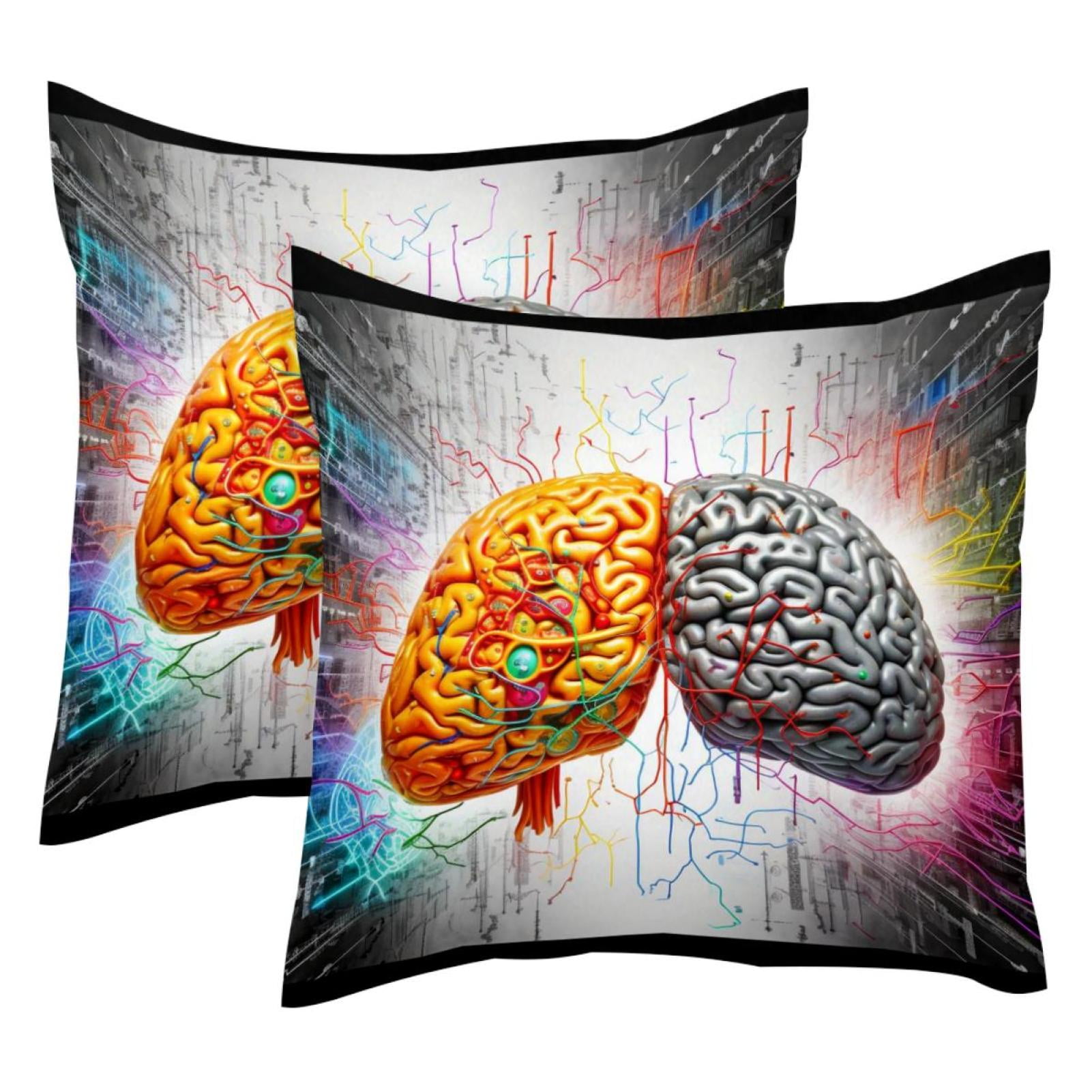 Math Engineering Brain Luxurious Velvet Throw Pillow Inserts 2PCS Chair ...