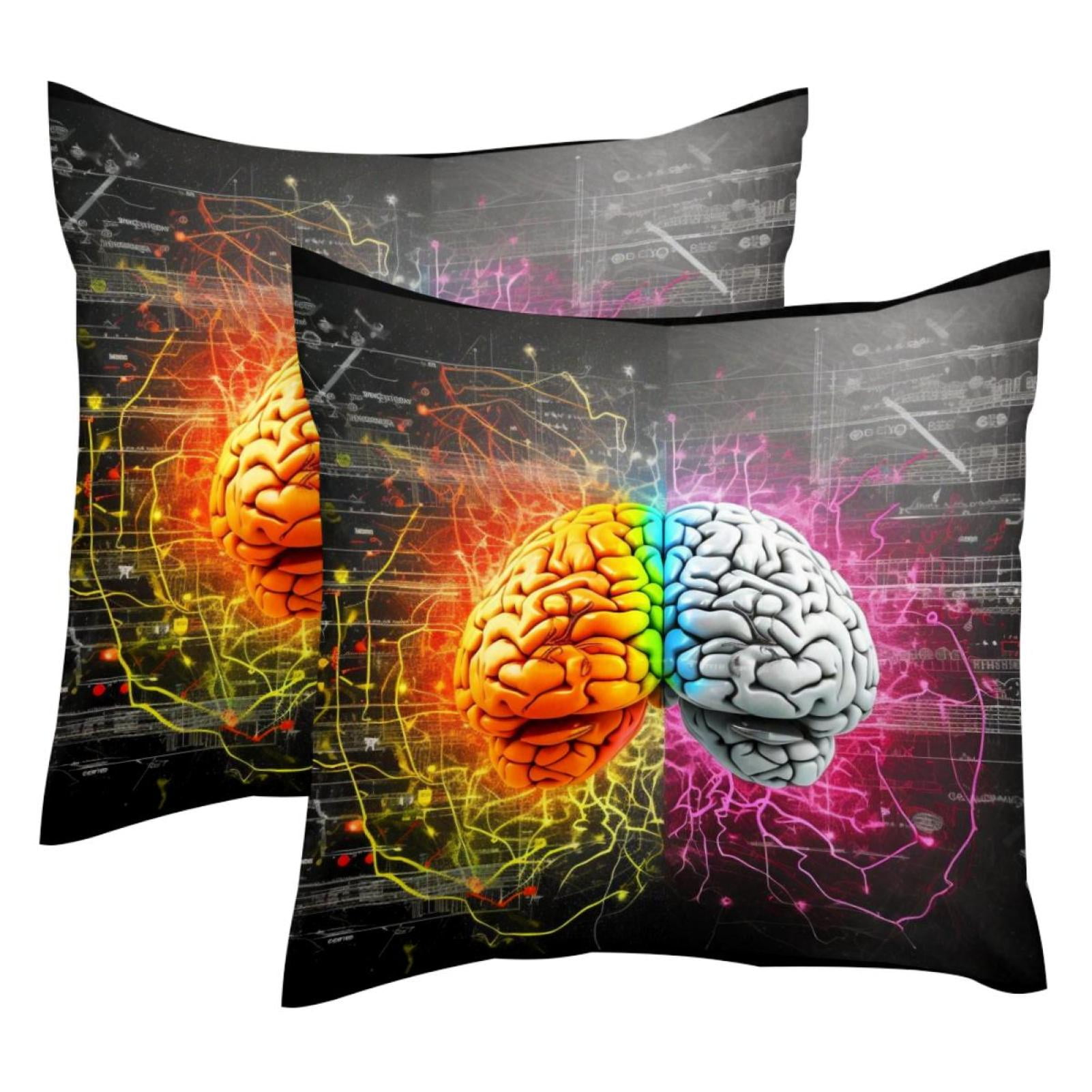 Math Engineering Brain Luxurious Velvet Throw Pillow Inserts 2PCS Chair ...