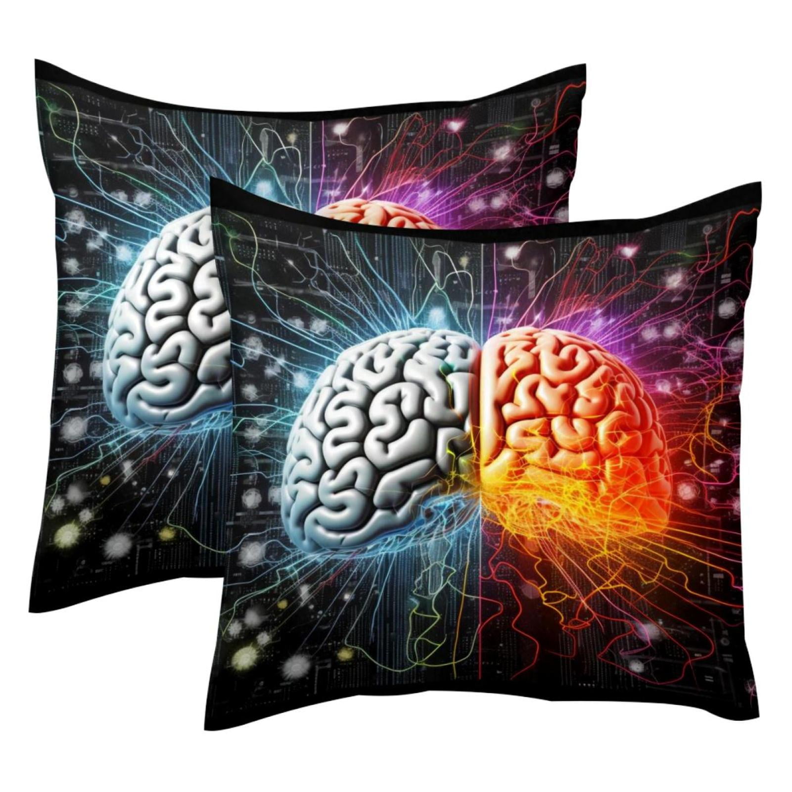 Math Engineering Brain Luxurious Velvet Throw Pillow Inserts 2PCS Chair ...